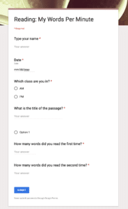 Teach Students to Track How Many Words They Read Per Minute Using Voice ...