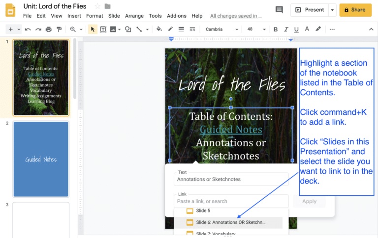 Creating Digital Notebooks with Google Slides - Dr. Catlin Tucker