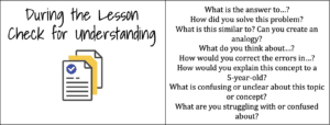 Check for Understanding: What Are You Learning About Your Students ...