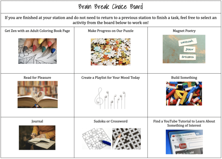 Choice Boards: Benefits, Design Tips & Differentiation – Dr. Catlin Tucker