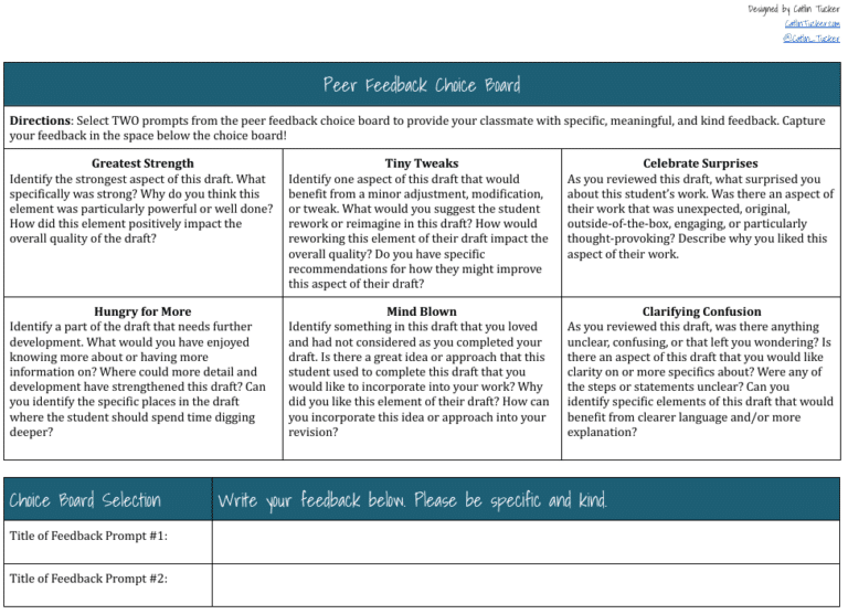 Peer Feedback: Making It Meaningful - Dr. Catlin Tucker