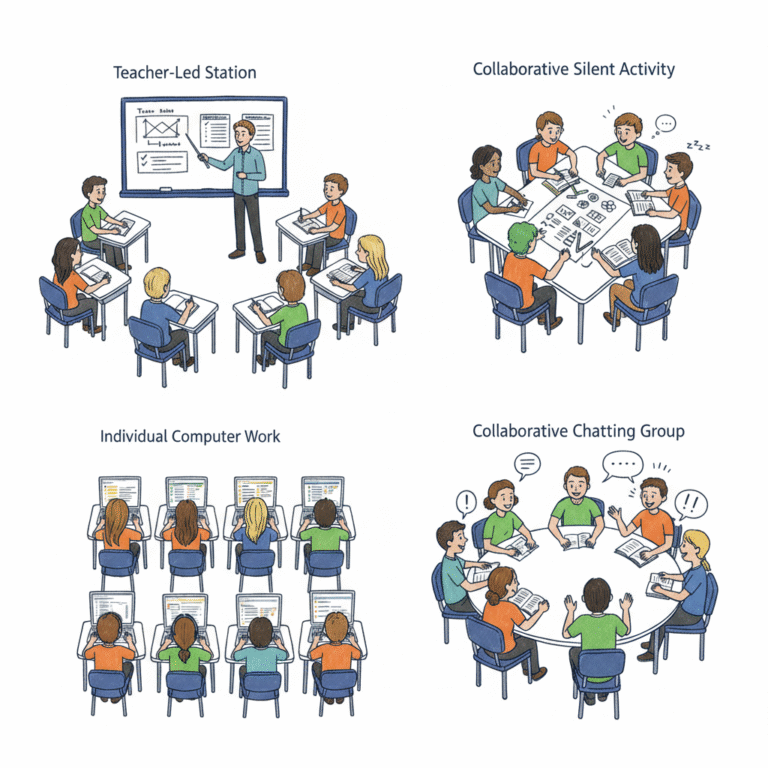 Station Rotation: 6 Silent Collaborative Activities for Secondary ...